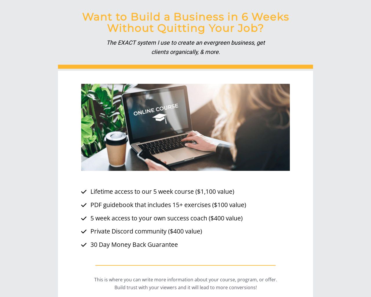 Online Course/Offer Template » Powered by ThriveCart